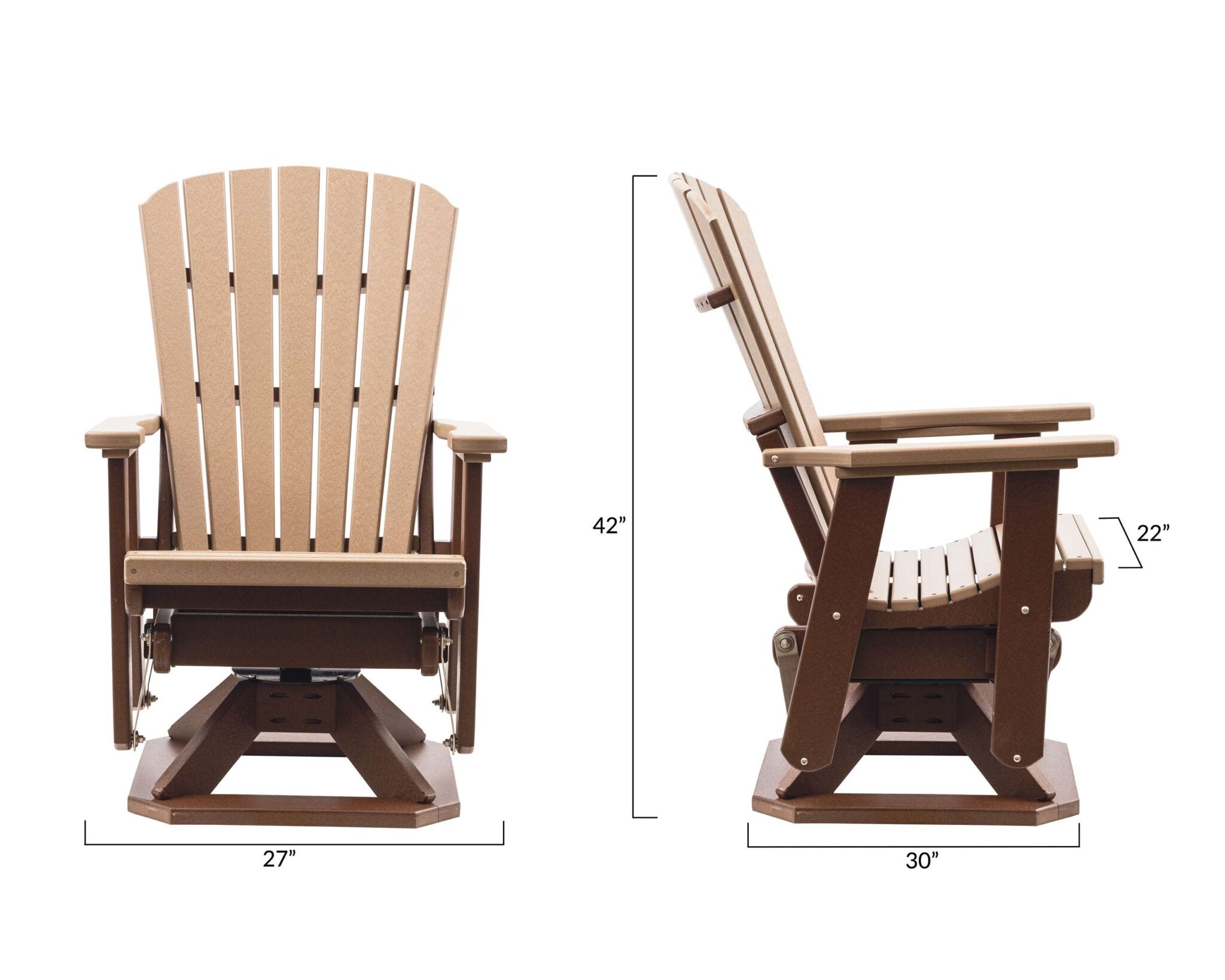 Grand Lake Adirondack Swivel Glider - Covered Bridge Furniture